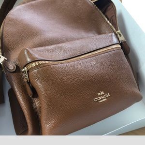 Coach | Bags | Nwot Coach Charlie Large Brown Leather Backpack | Poshmark